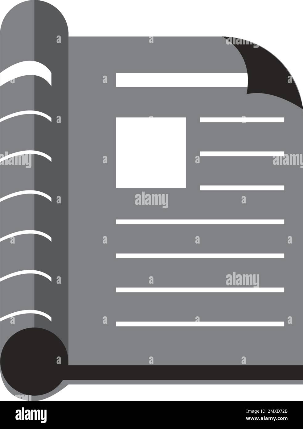 Reading newspaper article Immagini Vettoriali Stock - Alamy