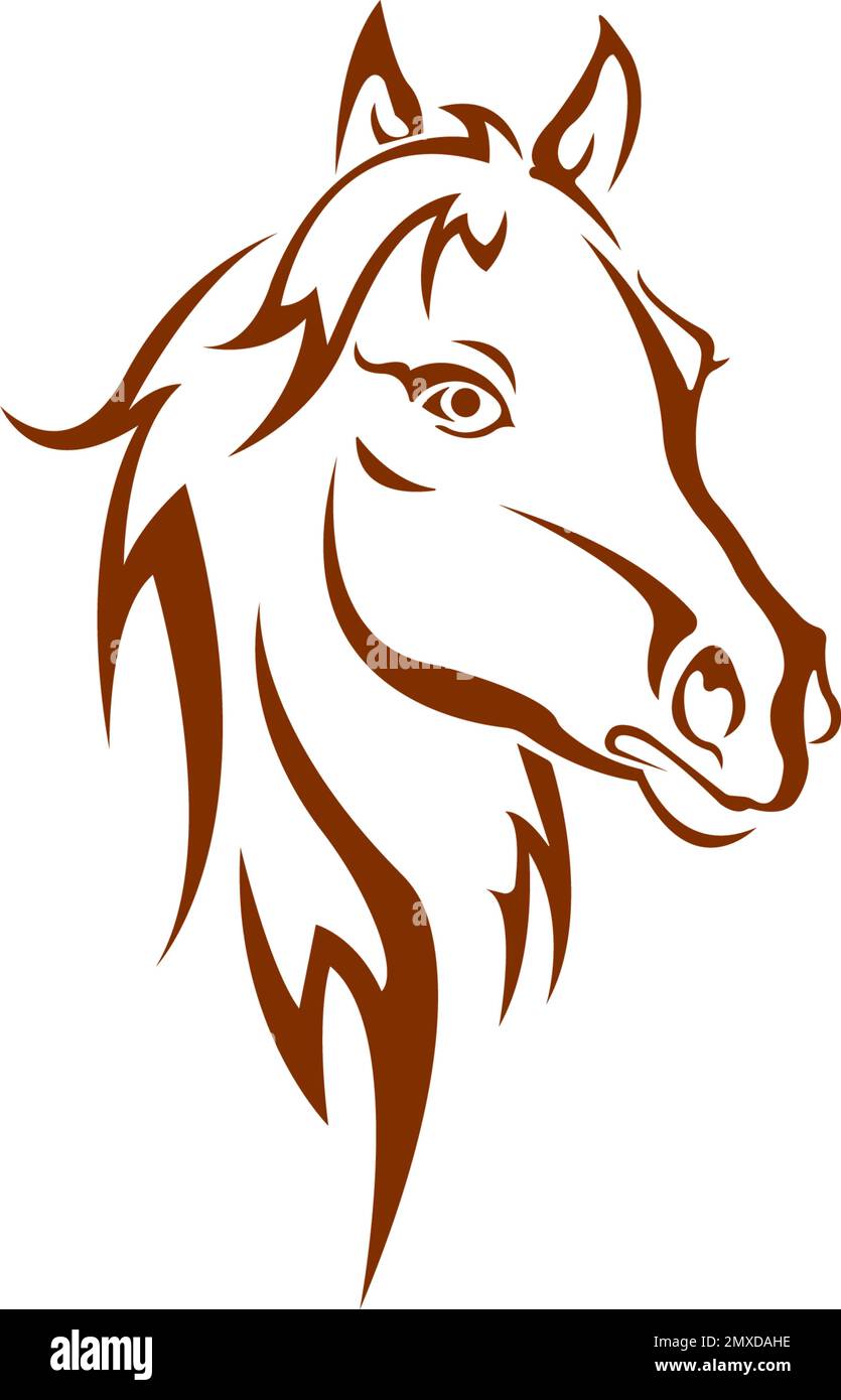 Disegno testa cavallo stilizzato Immagini senza sfondo e Foto Stock ...