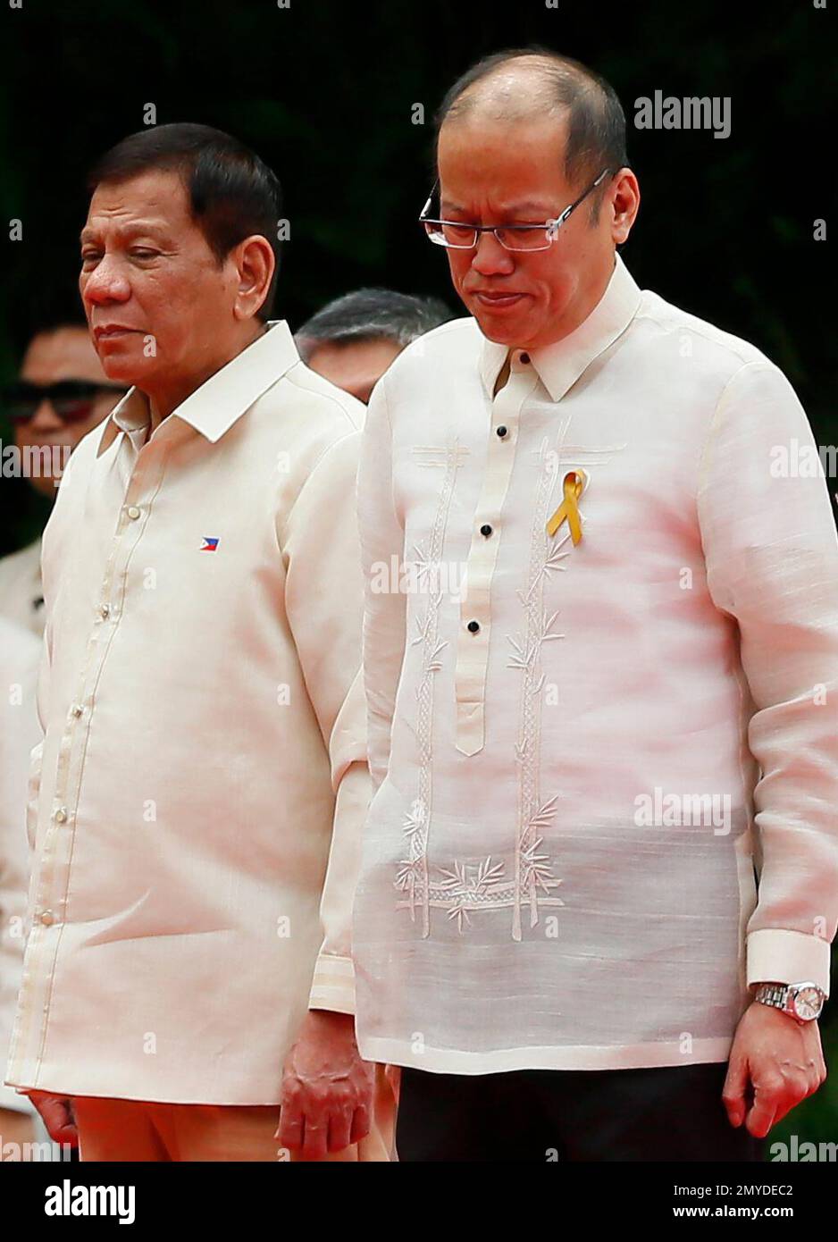 New Philippine President Rodrigo Duterte, left, and outgoing President ...