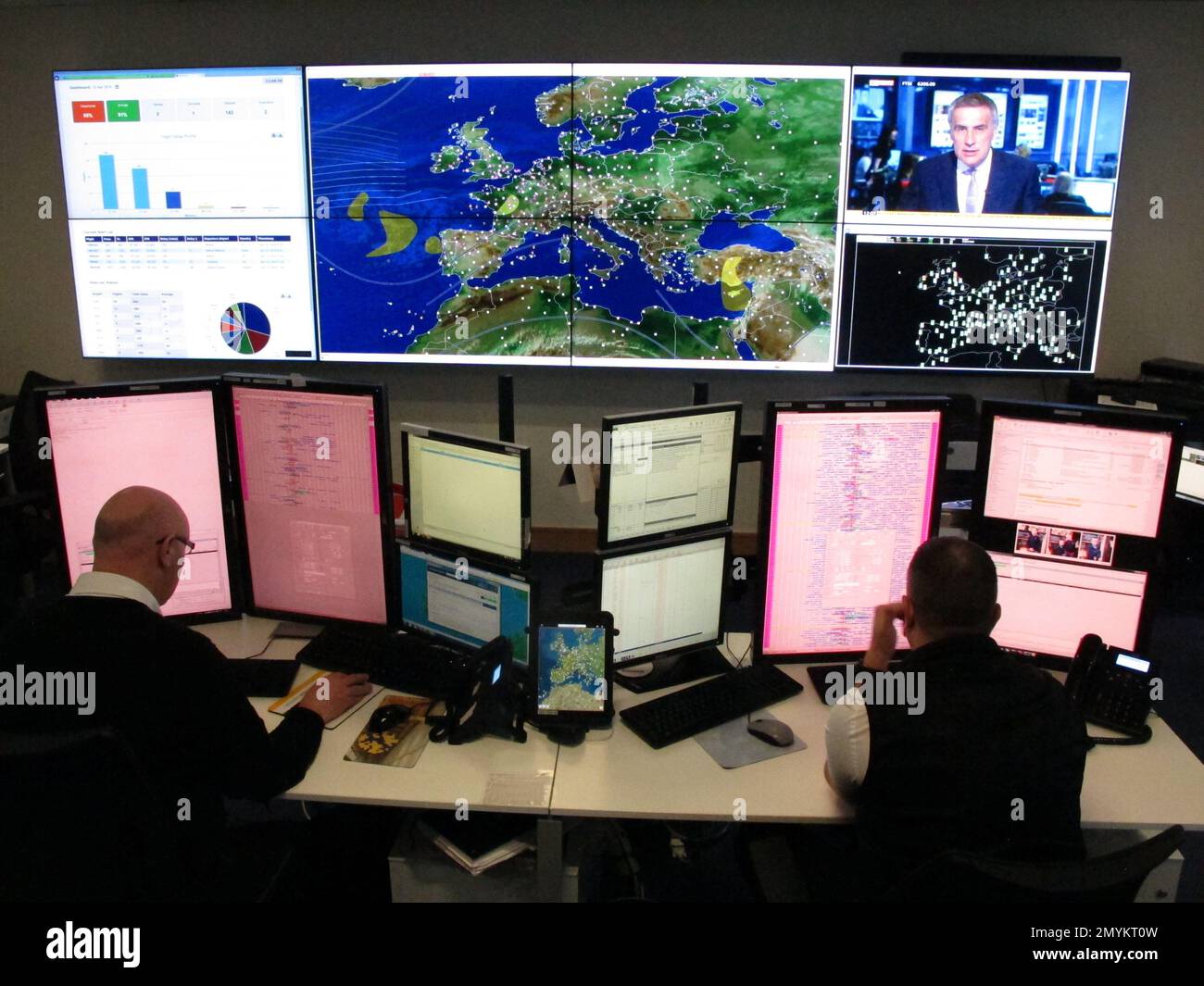 A Tuesday, April 12, 2016, photo showing the central control room for ...