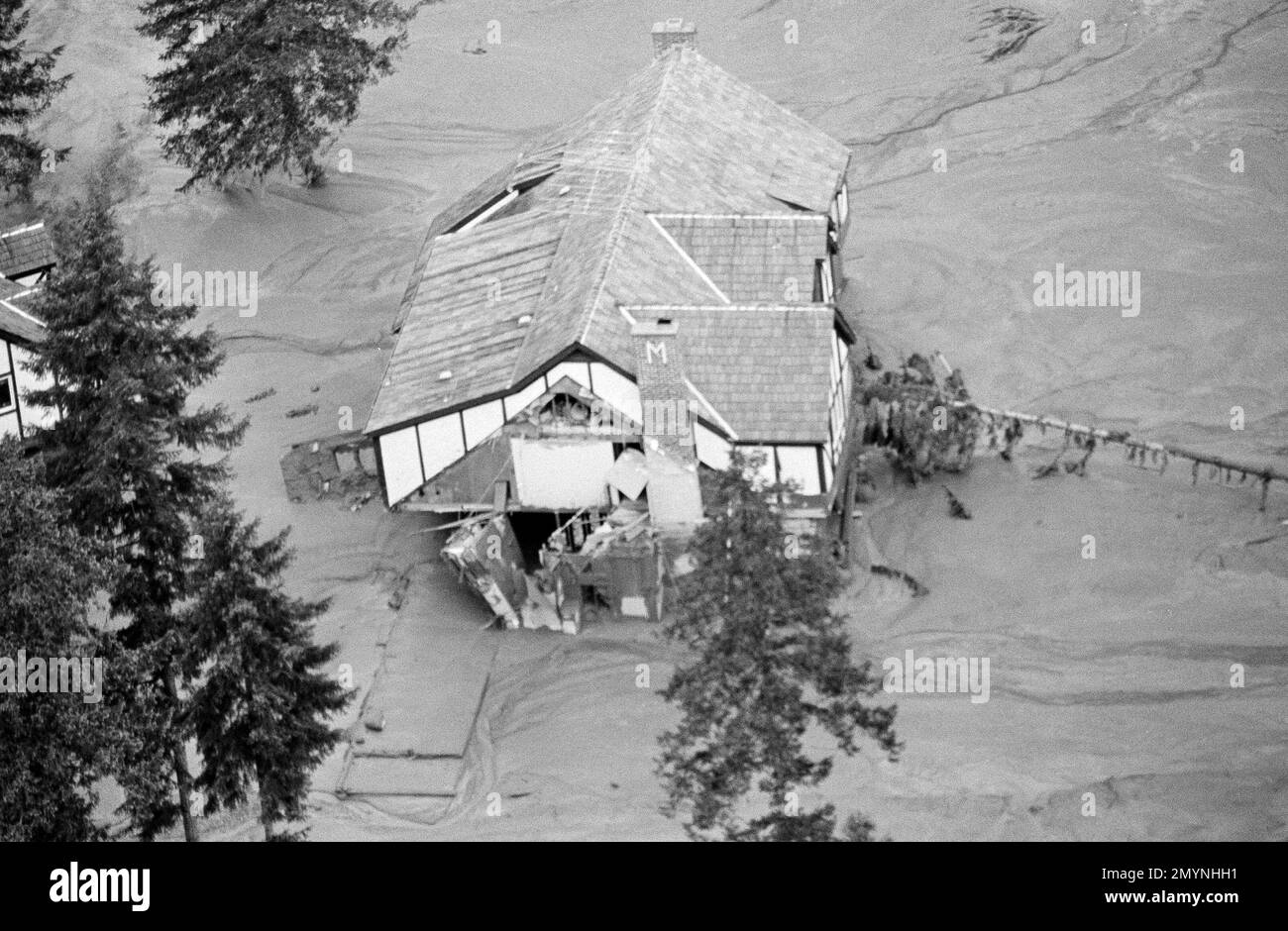 High water and mudslides caused heavy damage to this house located ...