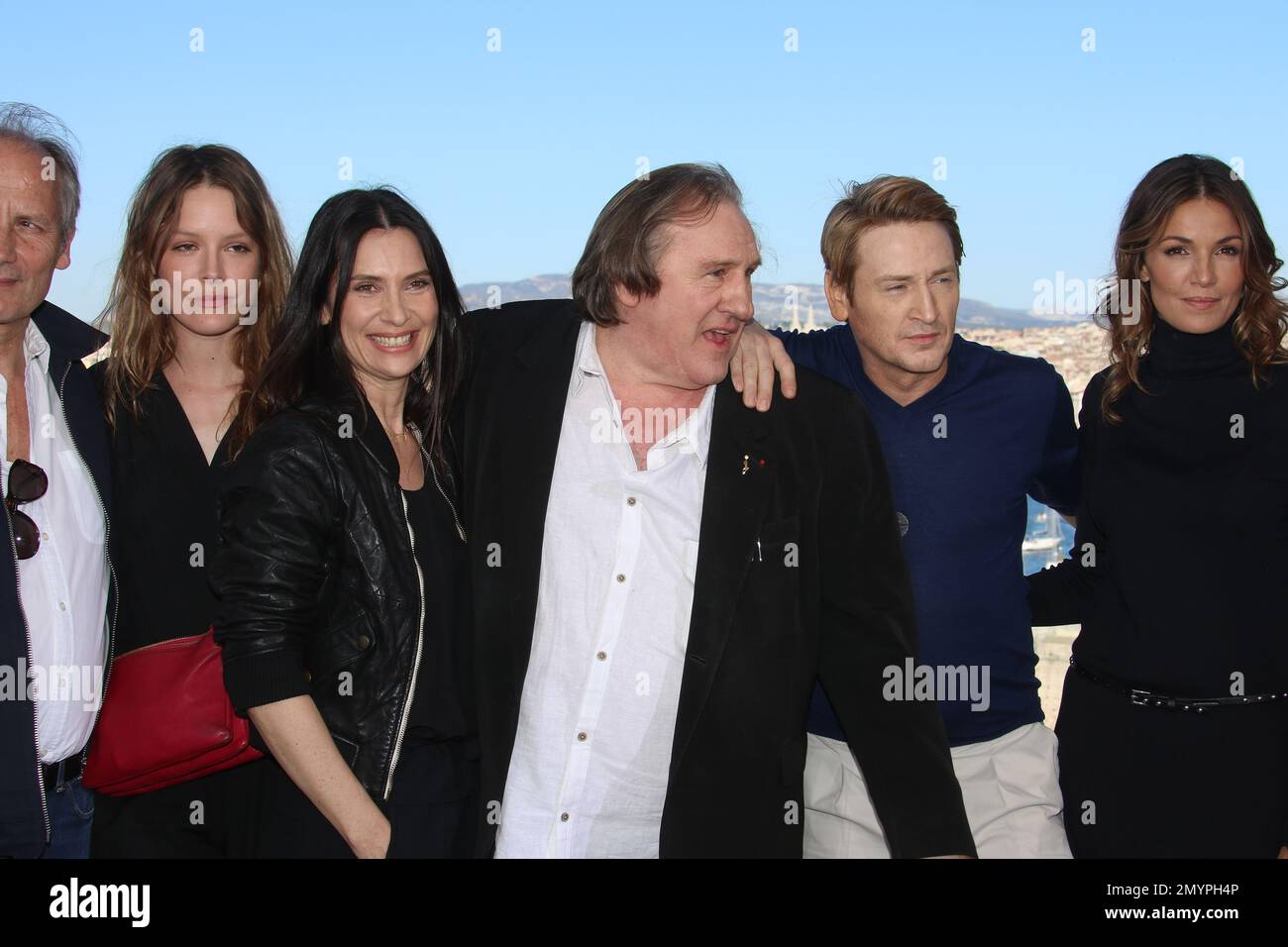 The team of the serie "Marseille" left to right, French actor Hippolyte ...
