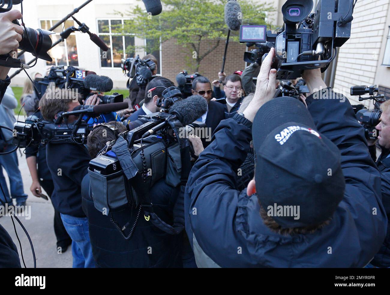 Alfred Jackson, center with sunglasses, the half-brother of Prince, is ...
