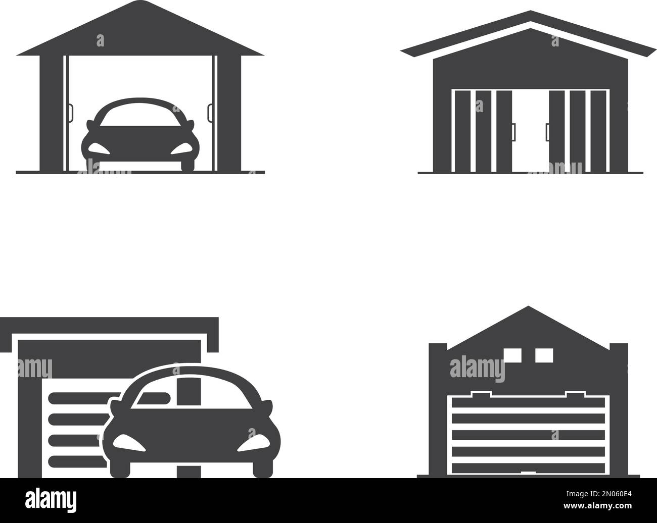 Tetto del garage Immagini Vettoriali Stock - Alamy