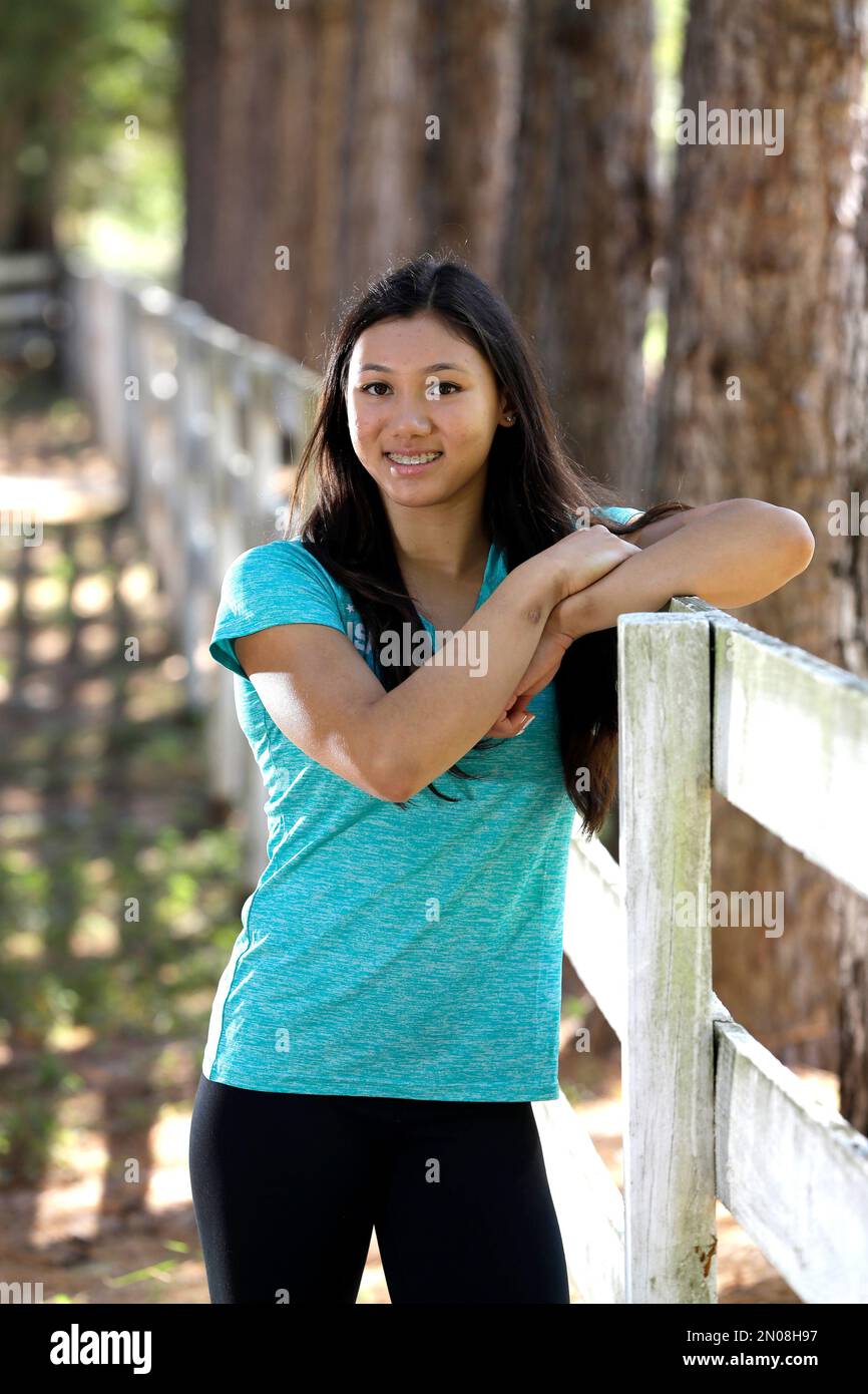 FILE - In this Sept. 12, 2015, file photo, U.S. gymnast Kyla Ross poses ...