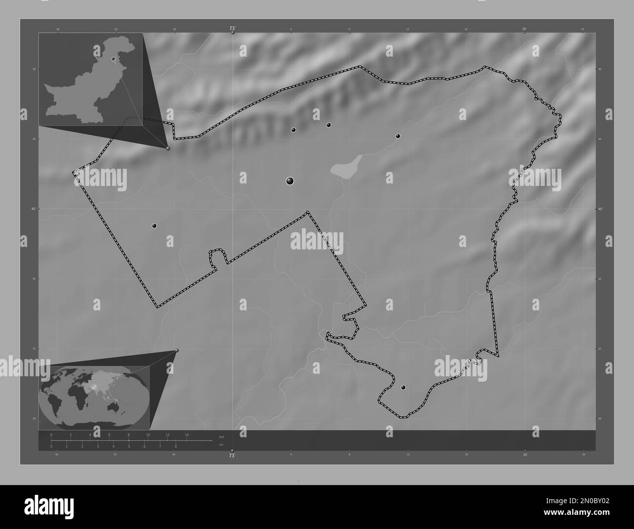 Islamabad Capital Territory, capitale del Pakistan. Mappa altimetrica ...