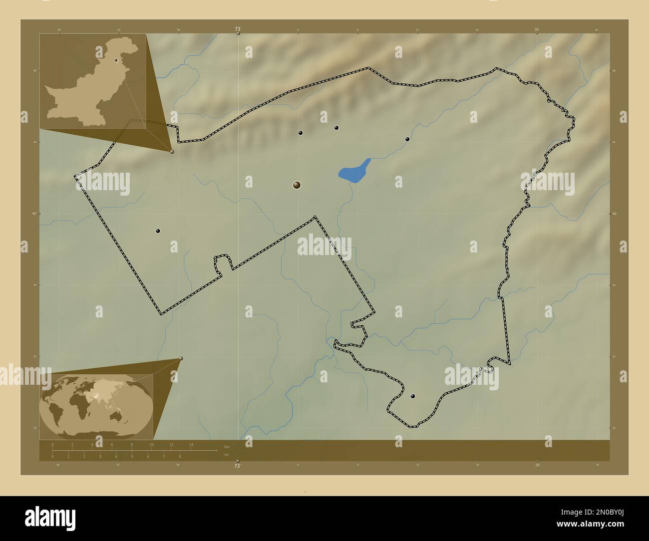 Islamabad Capital Territory, capitale del Pakistan. Mappa di altitudine ...