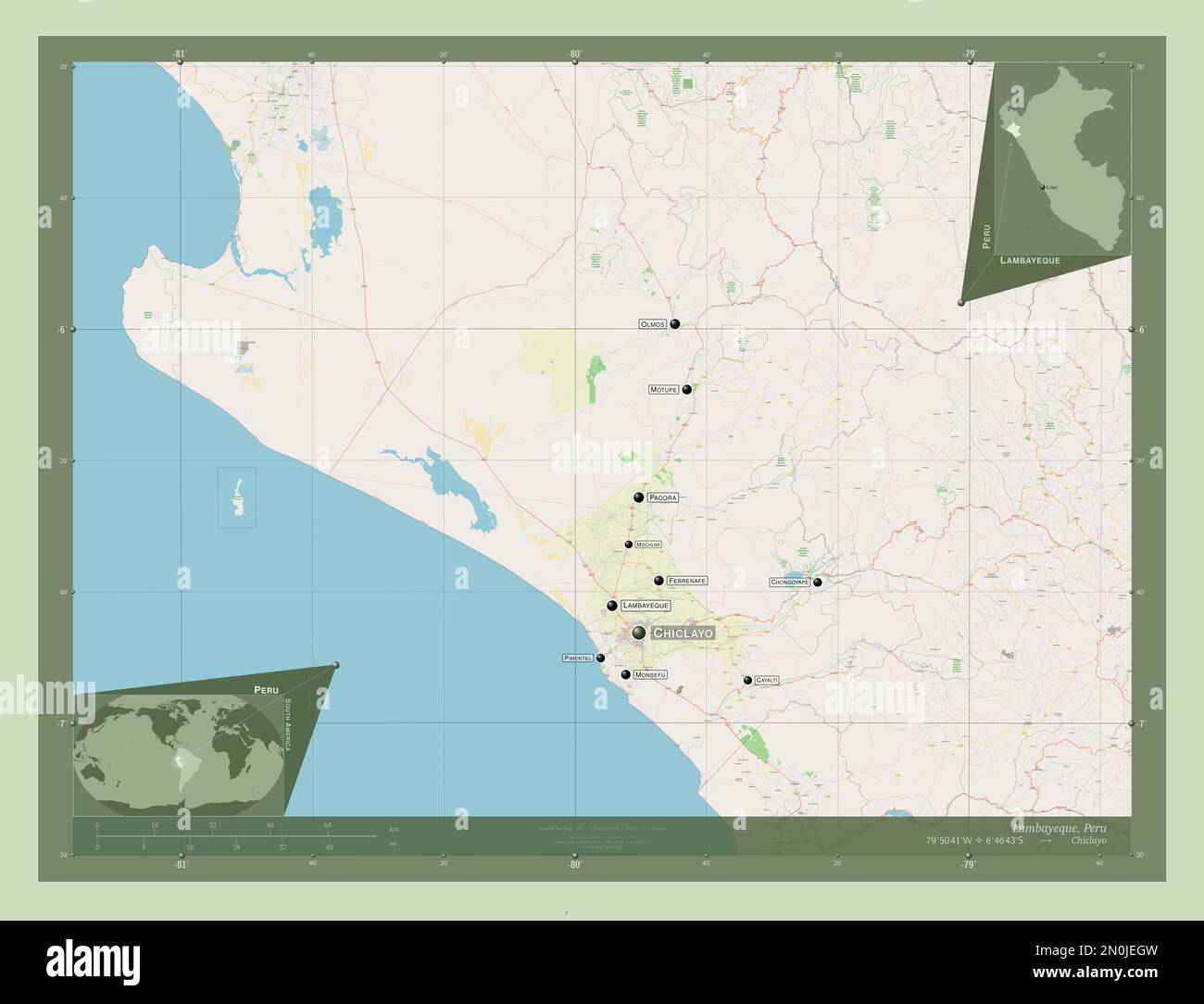 Mapa de la region lambayeque immagini e fotografie stock ad alta ...