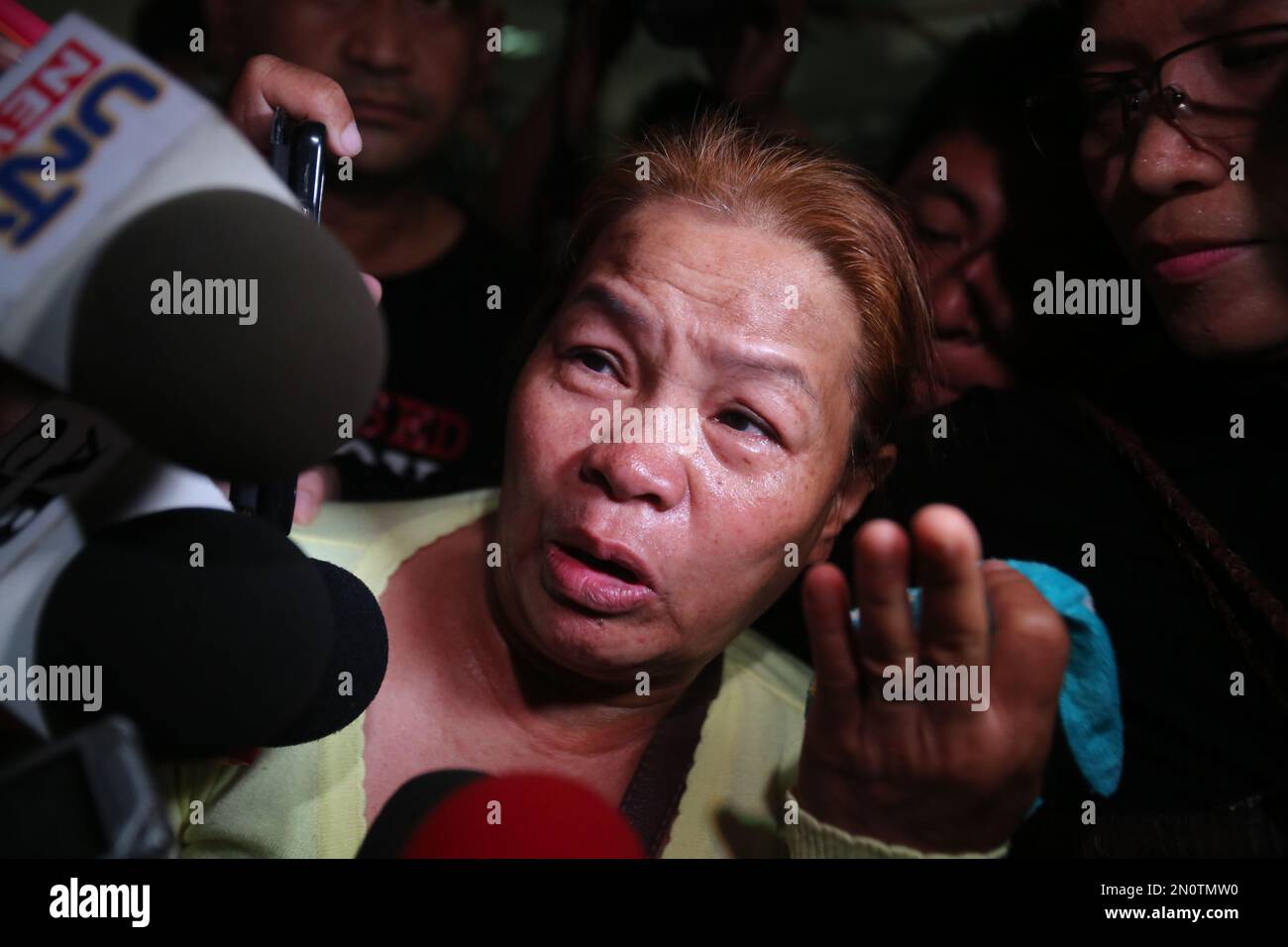 Julita, mother of Filipino transgender Jennifer Laude, gestures as she ...
