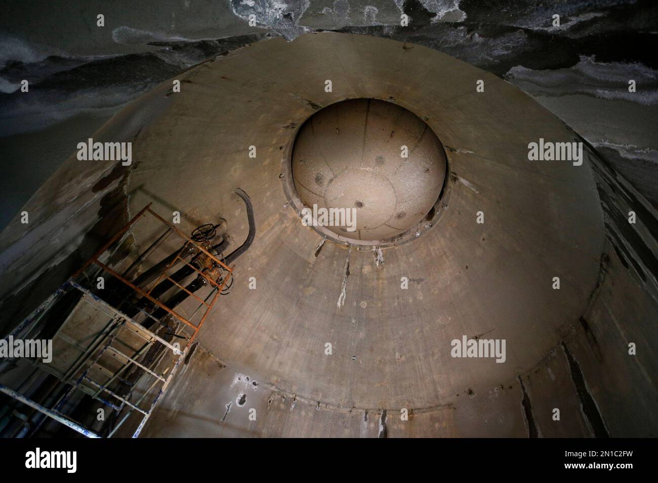 In this June 1, 2015 file photo, a steel cap on top of a water intake ...