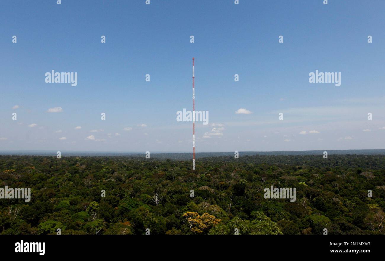 The Amazon Tall Tower Observatory (ATTO) stands in Sebastiao do Uatuma ...