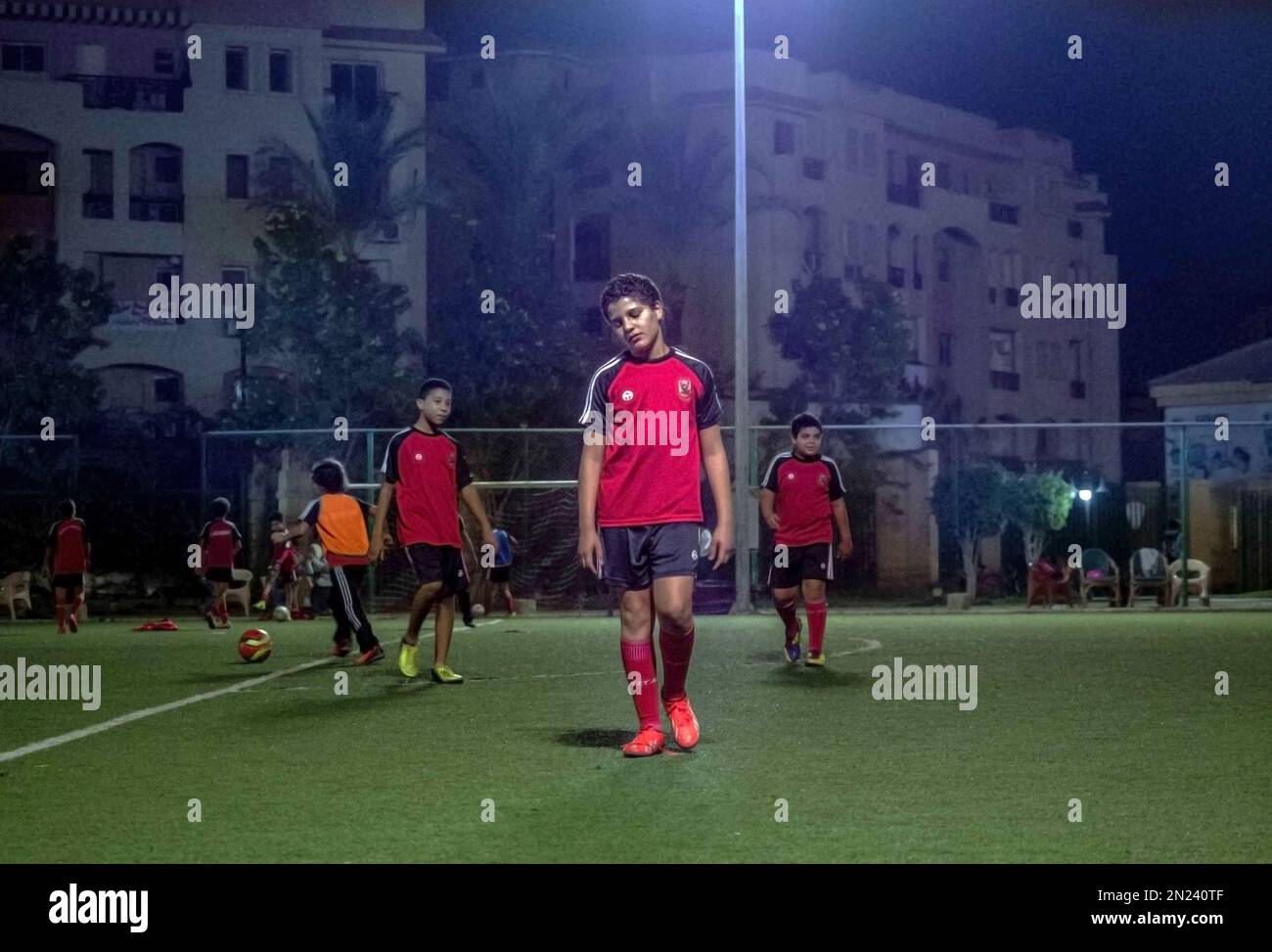 In this picture taken on Nov. 6, 2014, 13-year-old Adham Ehab Anwar, whose policeman father was ...