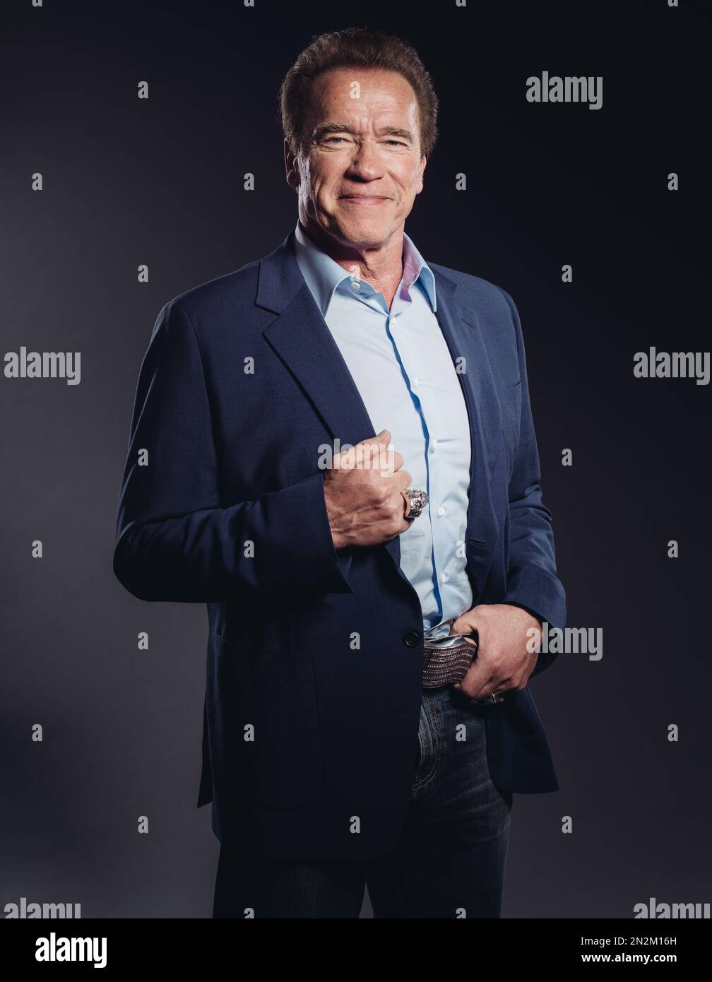 In this Sunday, March 22, 2015 photo, Arnold Schwarzenegger poses for a ...