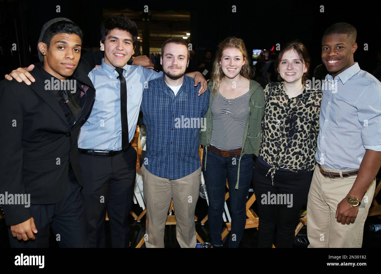 In this Wednesday, Feb. 18, 2015 photo, from left, student trophy ...