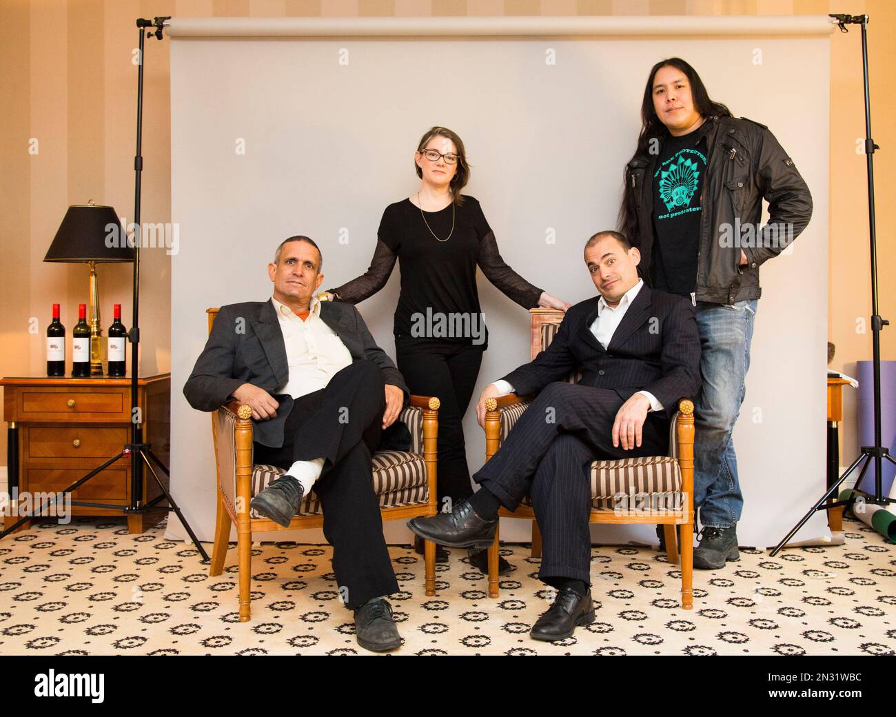 Actor Jacques Servin, director Laura Nix, actor Igor Vamos and Gitz ...
