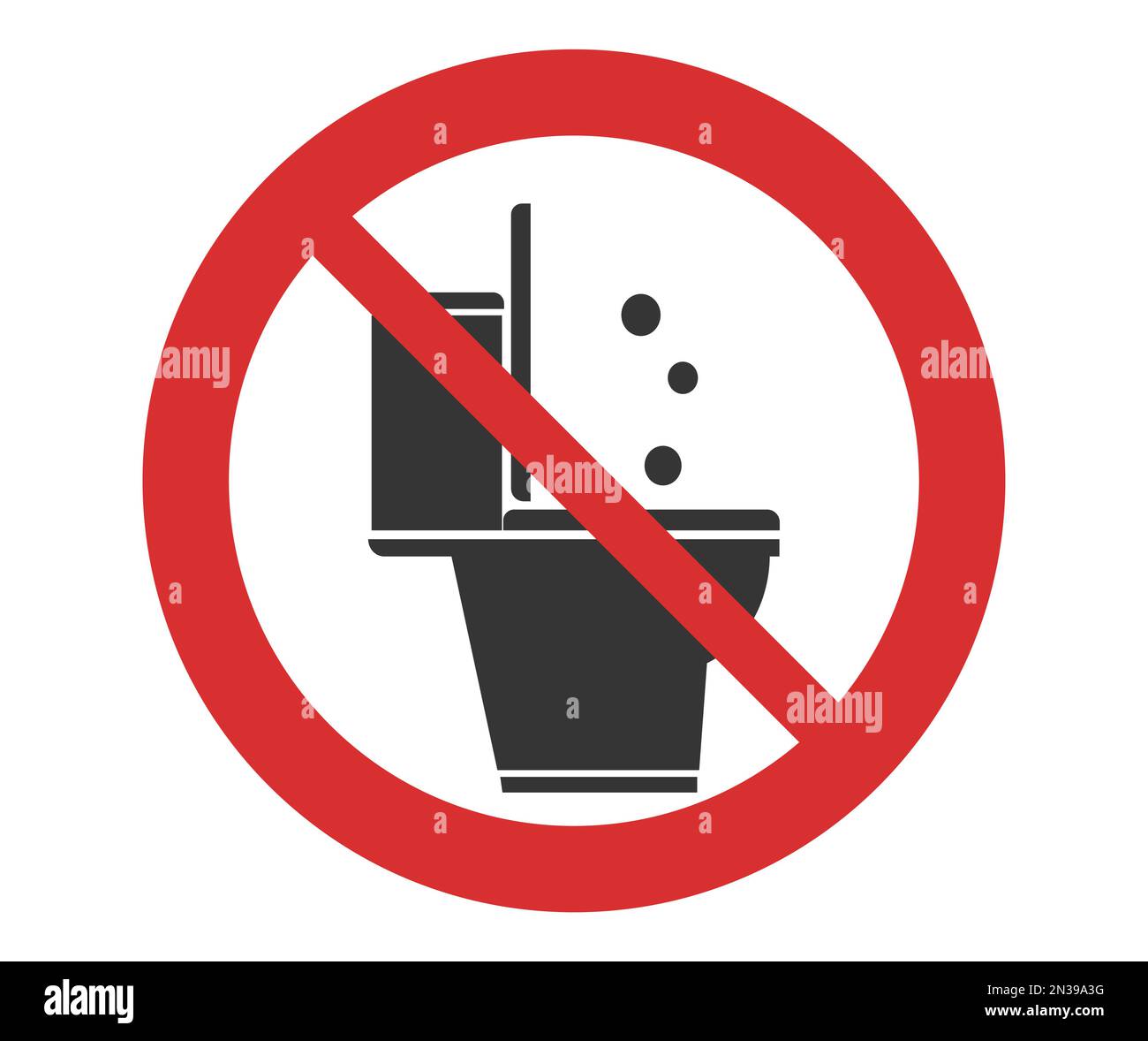 Cartello vietato gettare carta wc Immagini Vettoriali Stock - Alamy