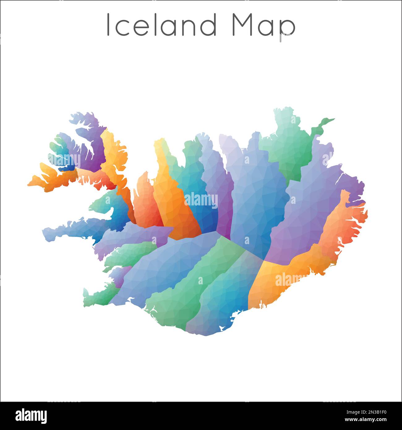 Islanda cartina 3d Immagini Vettoriali Stock - Alamy