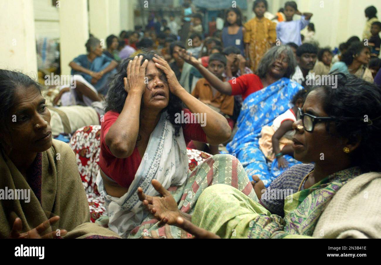 FILE - In this Dec. 27, 2004 file photo, people displaced by the ...