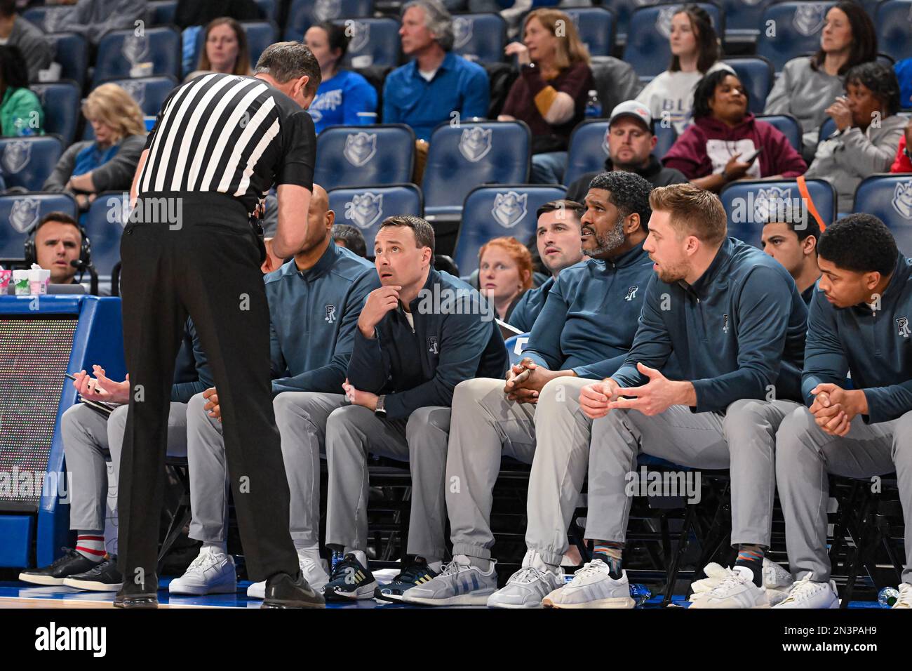 07 FEBBRAIO 2023: Il capo allenatore di Rhode Island Rams Archie Miller ...