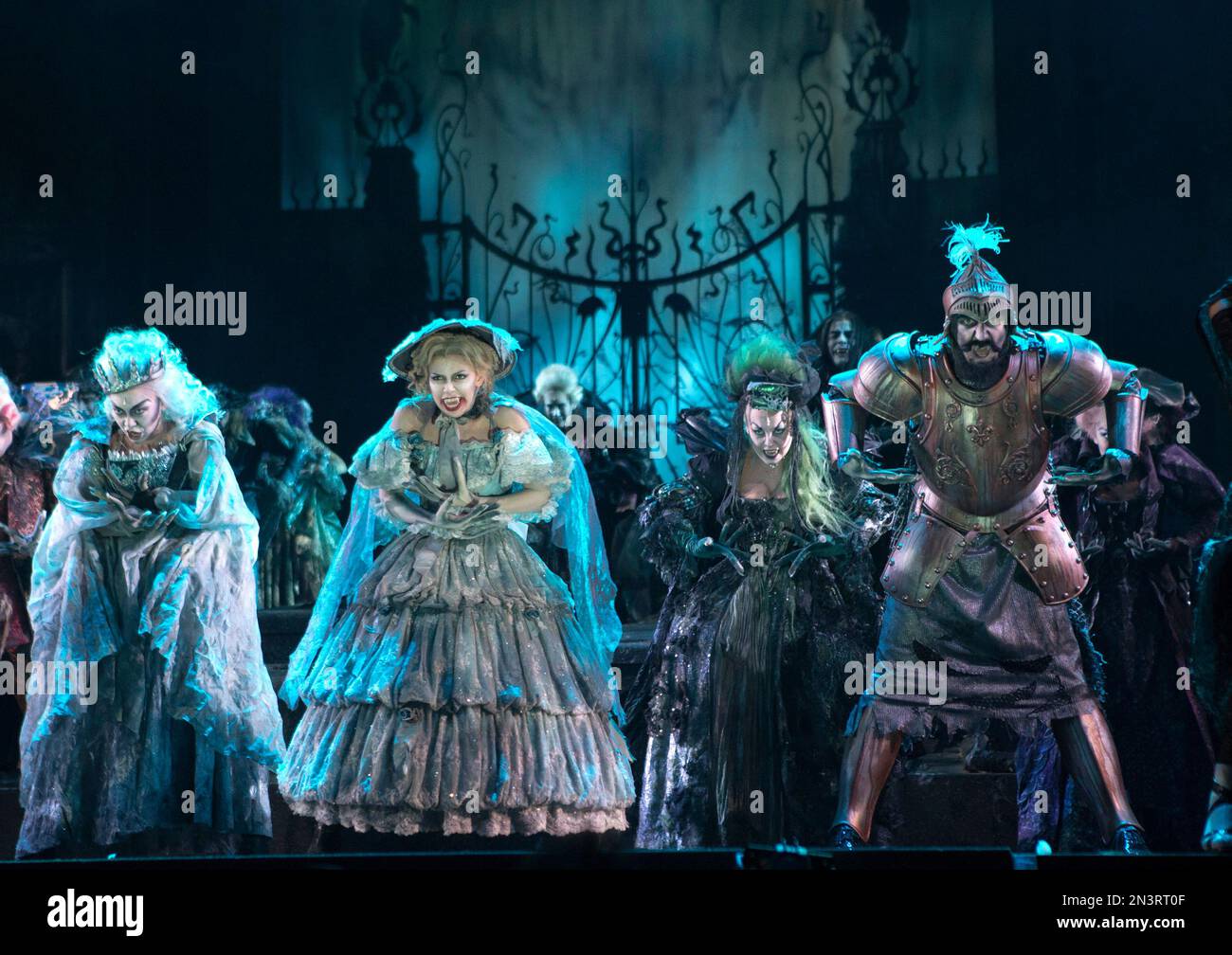 Actors dressed like vampires perform during a rehearsal of "Dance of ...