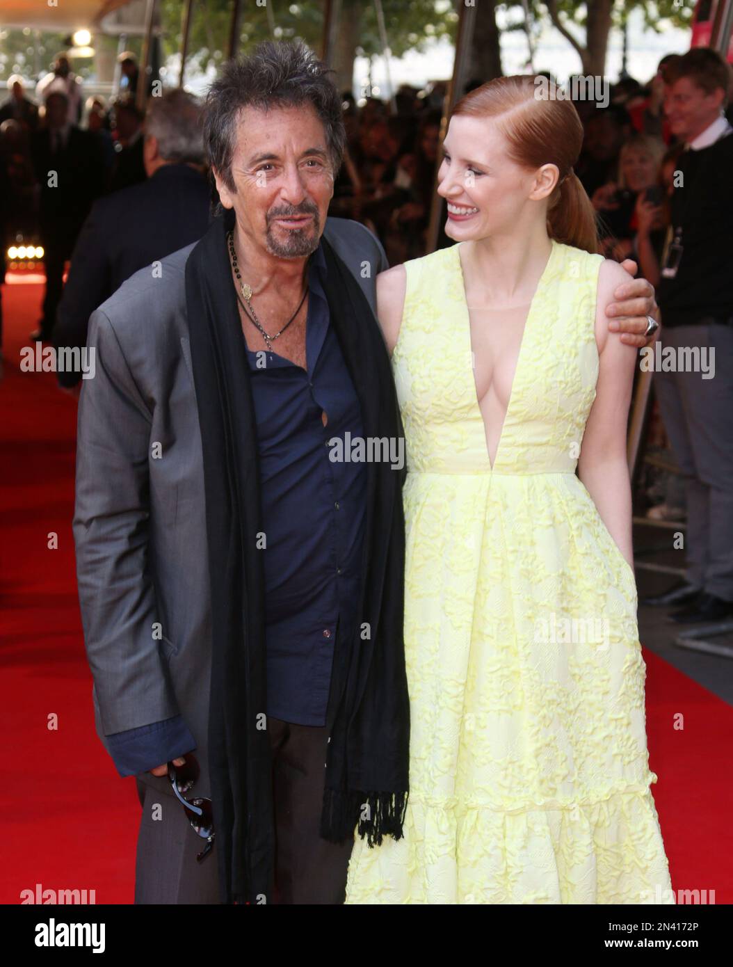 Al Pacino and Jessica Chastain arrive for the Salome and Wild Salome UK ...