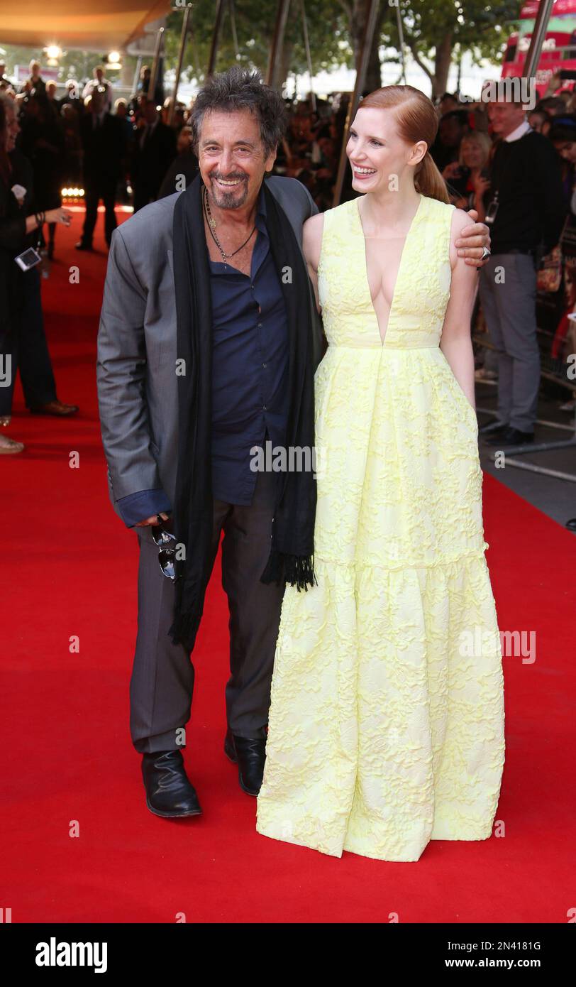 U.S actors Al Pacino, left, and Jessica Chastain arrive for the Salome ...