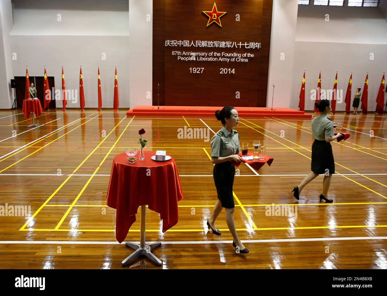 Staff members of the Chinese People's Liberation Army (PLA) Hong Kong ...