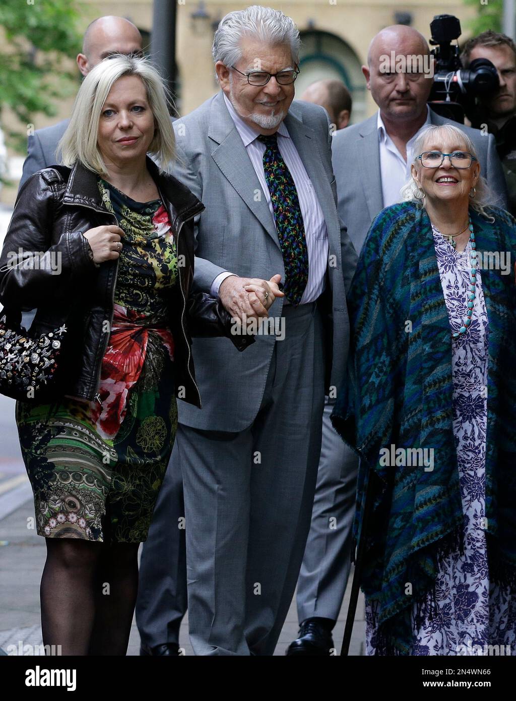 Veteran Australian entertainer Rolf Harris arrives with his daughter ...