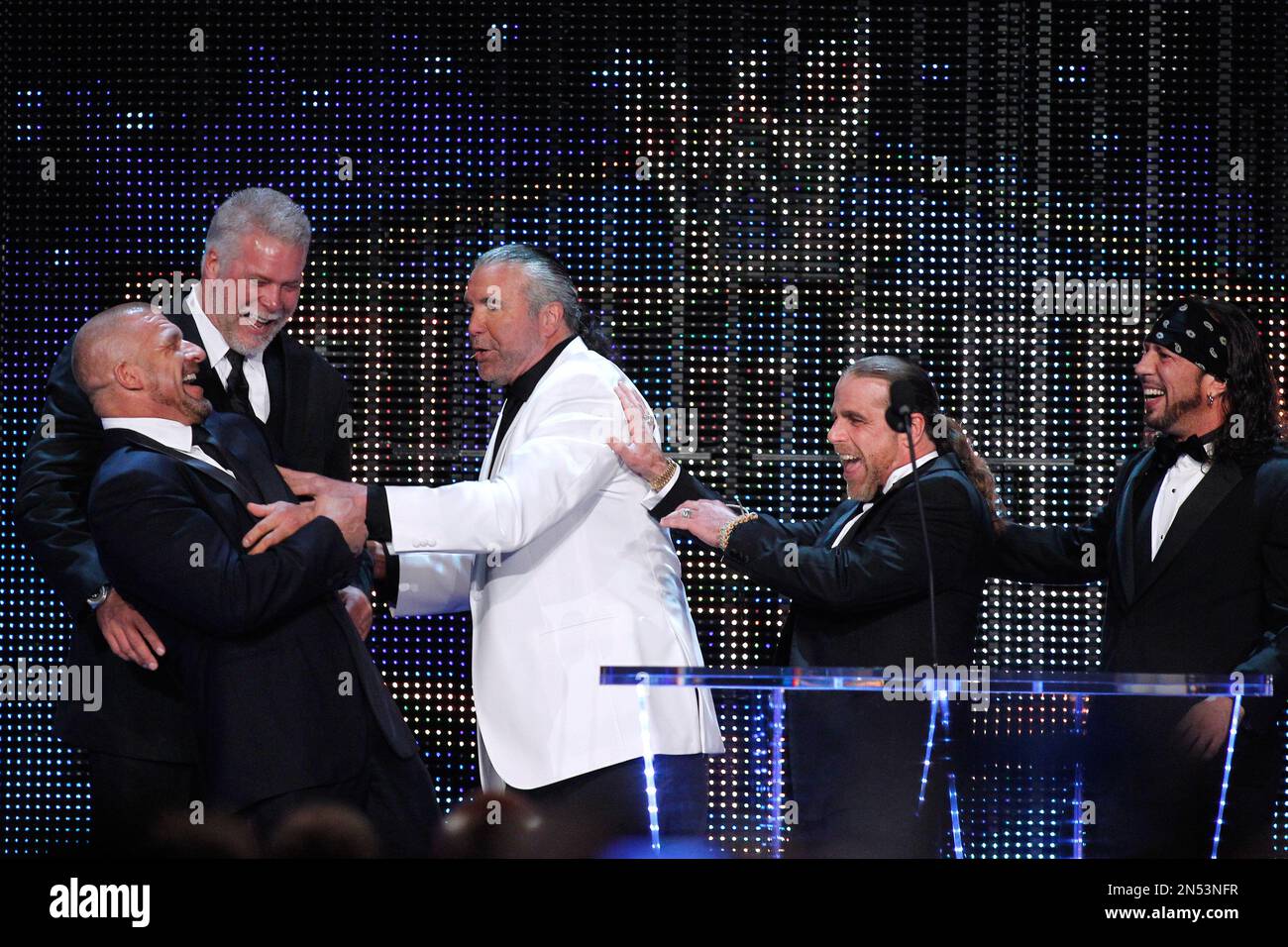 (left to right) Paul Levesque aka Triple H, Kevin Nash, Michael Shawn ...