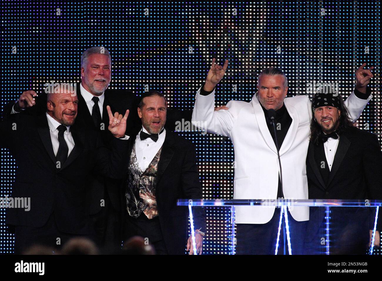 (left to right) Paul Levesque aka Triple H, Kevin Nash, Michael Shawn ...