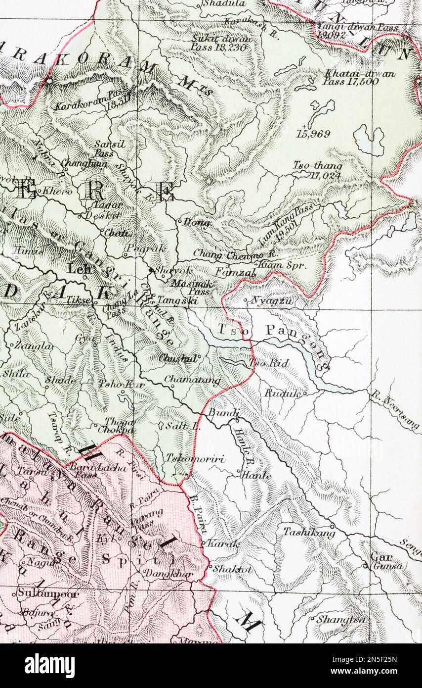 Mappa confine conteso india cina immagini e fotografie stock ad alta ...