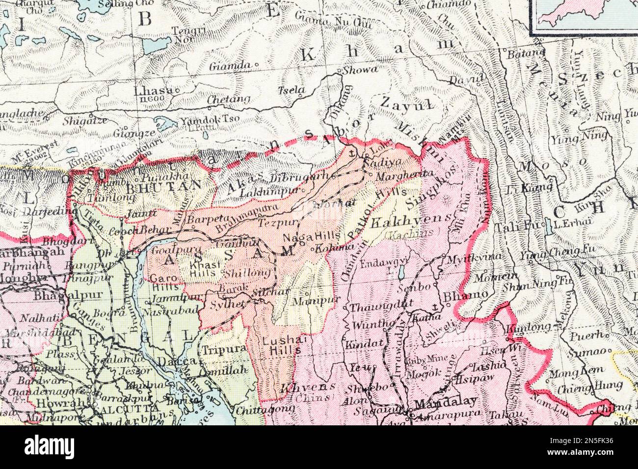 Mappa punteggiata bhutan immagini e fotografie stock ad alta ...
