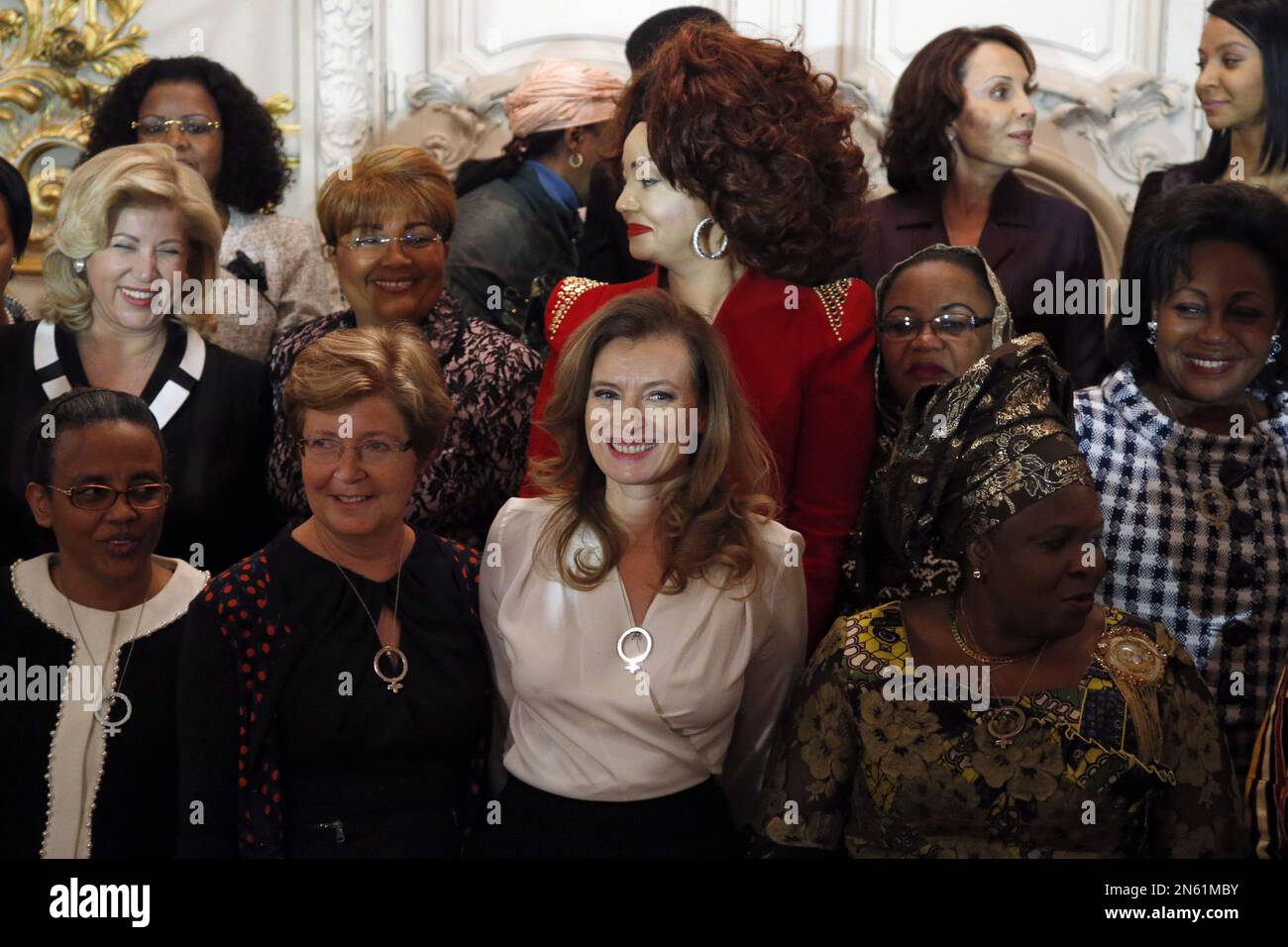 French President Francois Hollande's companion Valerie Trierweiler ...