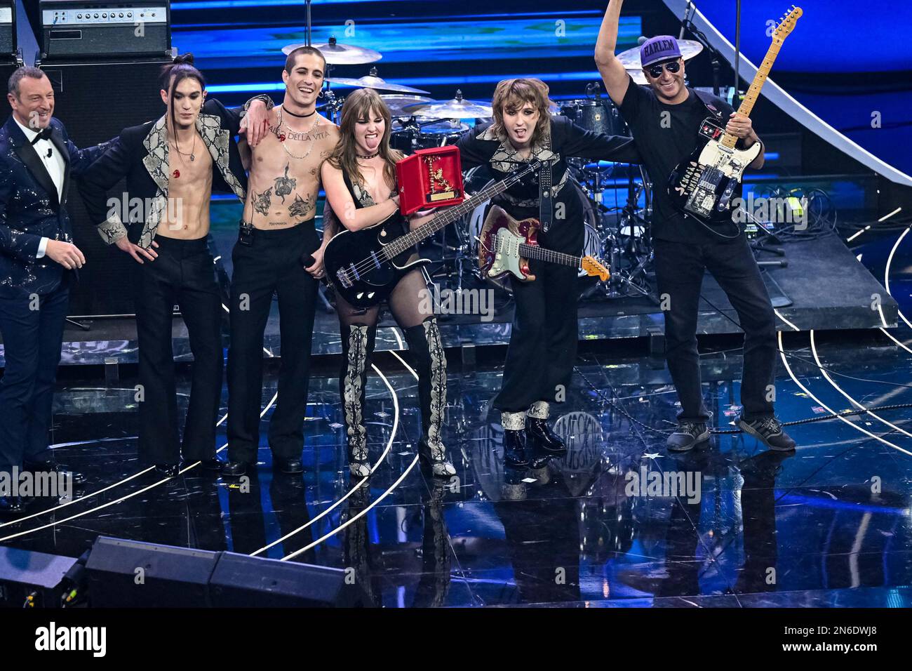 Sanremo, Italia 9th Febbraio 2023, Amadeus (Amedeo Sebastiani ...