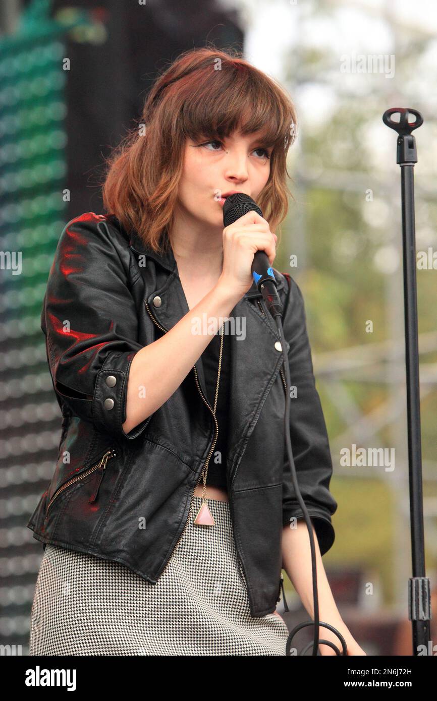 Lauren Mayberry of the electronic band Chvrches performs in concert ...