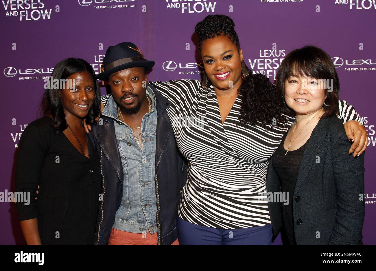 (L-R) Guest, Anthony Hamilton, Jill Scott and Mariko Kusumoto of Lexus ...