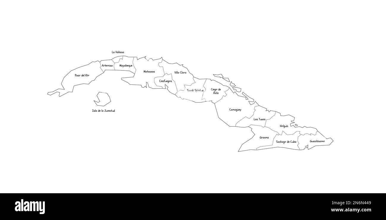 Mapa de division politica de cuba immagini e fotografie stock ad alta ...