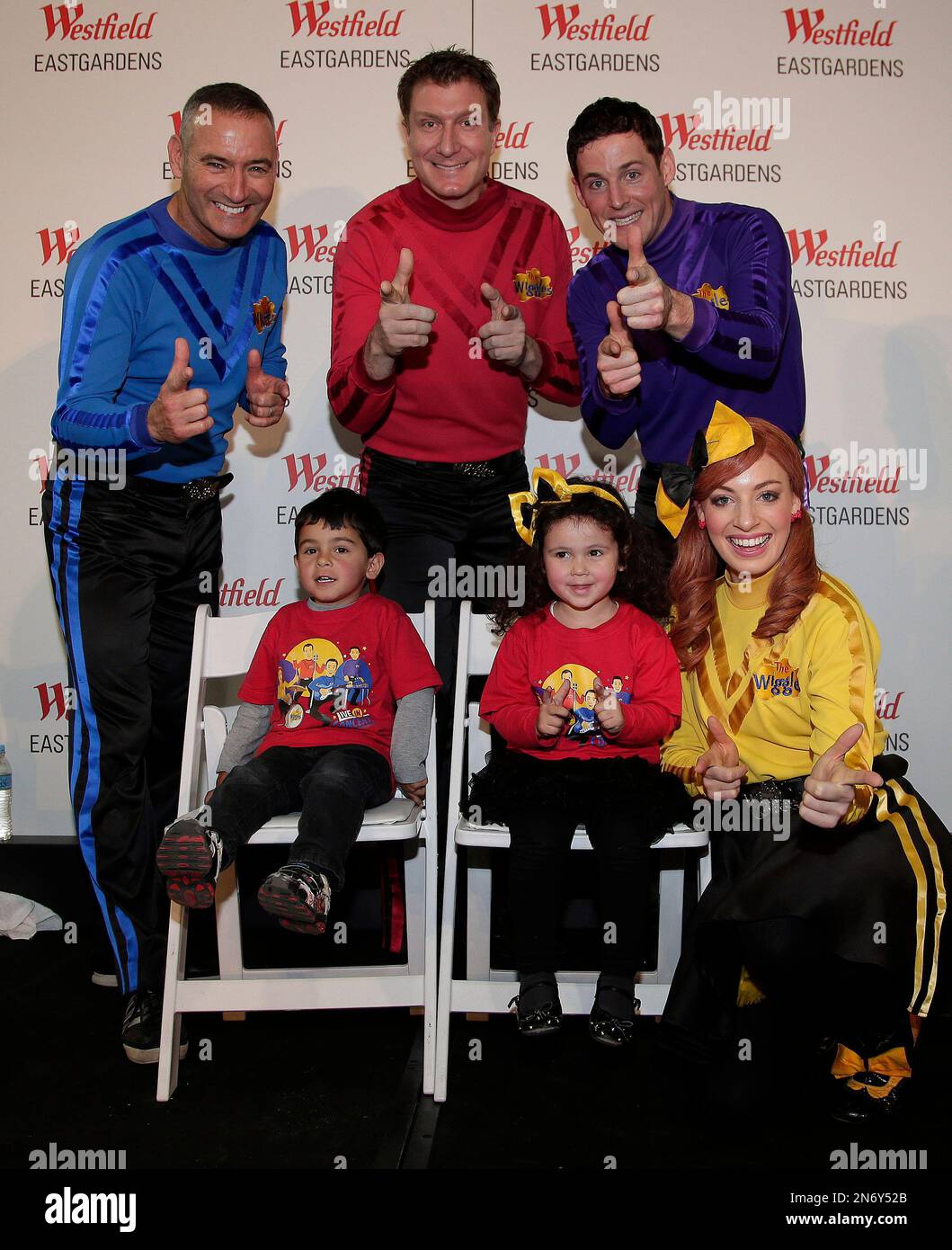 In this Monday, July 22, 2013 photo, The Wiggles, from left to right ...