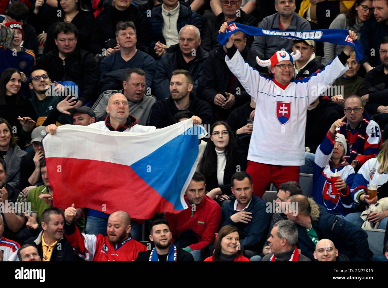 Praga, Repubblica Ceca. 10th Feb, 2023. Tifosi durante la partita di ...