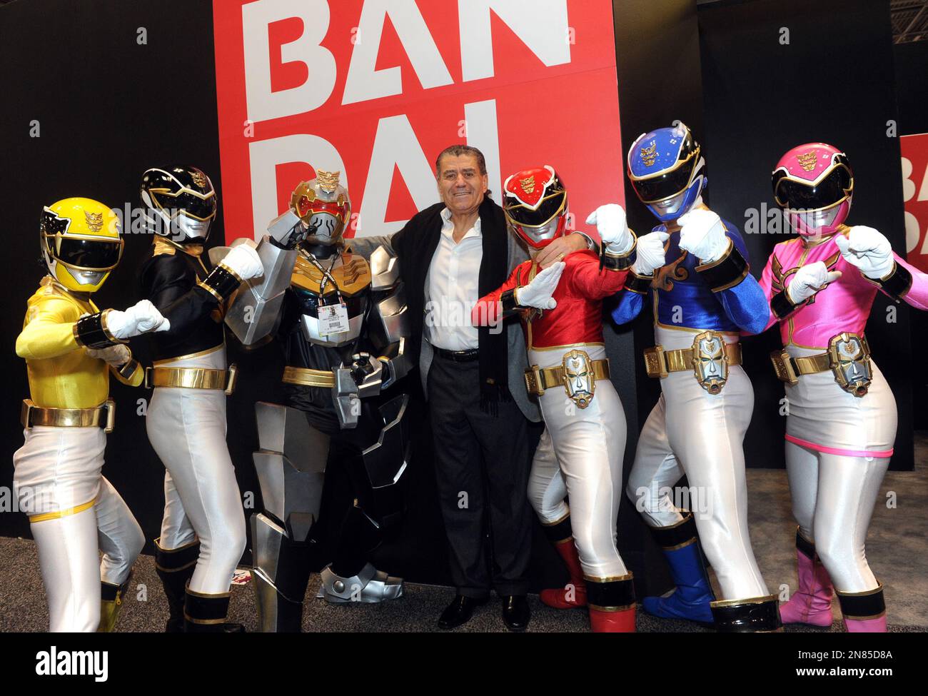 Haim Saban, center, creator of Power Rangers and Chairman and CEO of ...