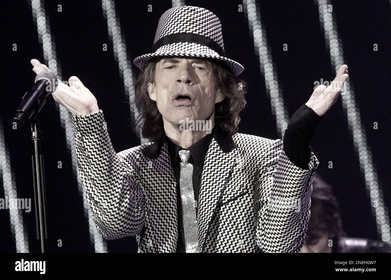 Mick Jagger of The Rolling Stones performs at the O2 arena in east ...