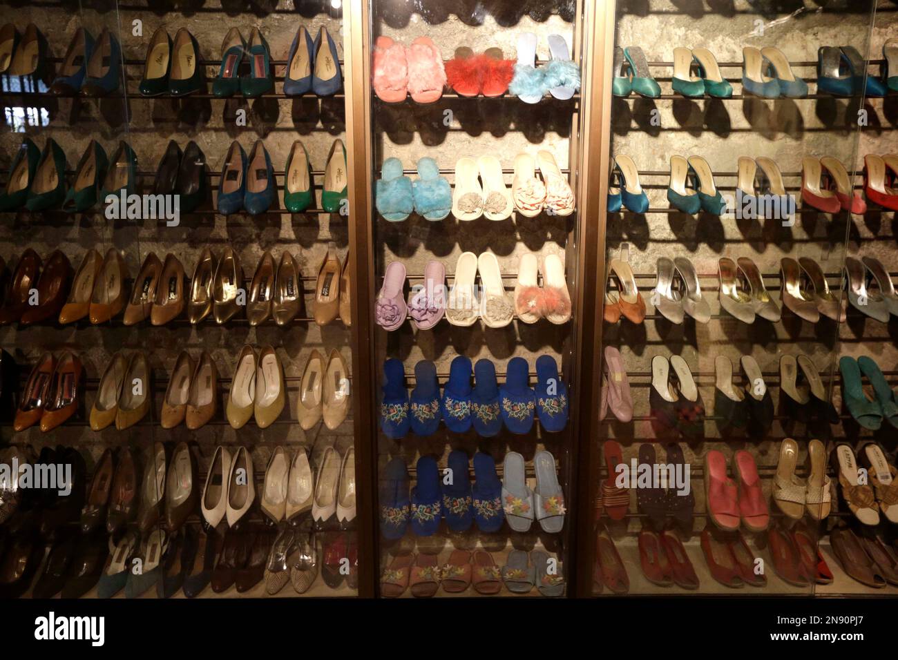 Some of the more than 700 pairs of shoes of former Philippine First ...