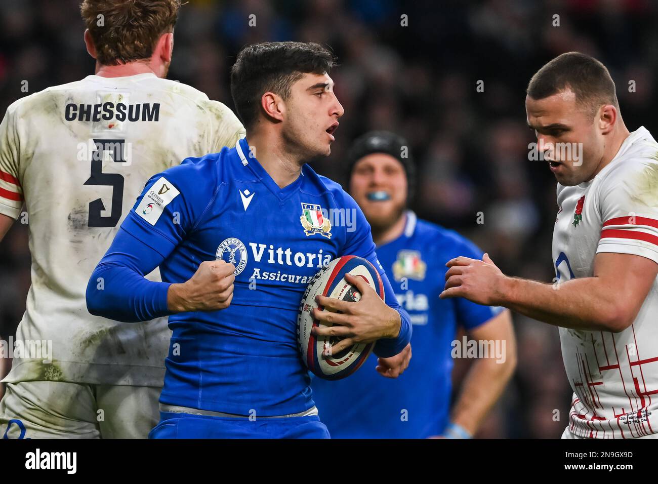Alessandro Fusco d'Italia va alla prova durante la partita 2023 ...