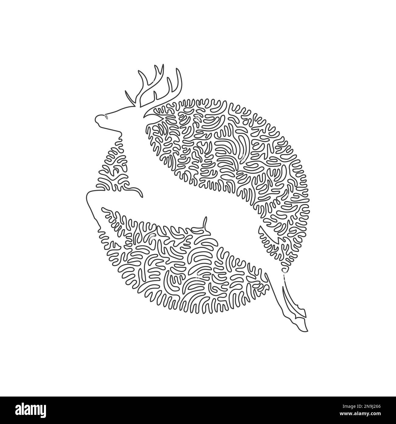 Stag running Immagini Vettoriali Stock - Alamy