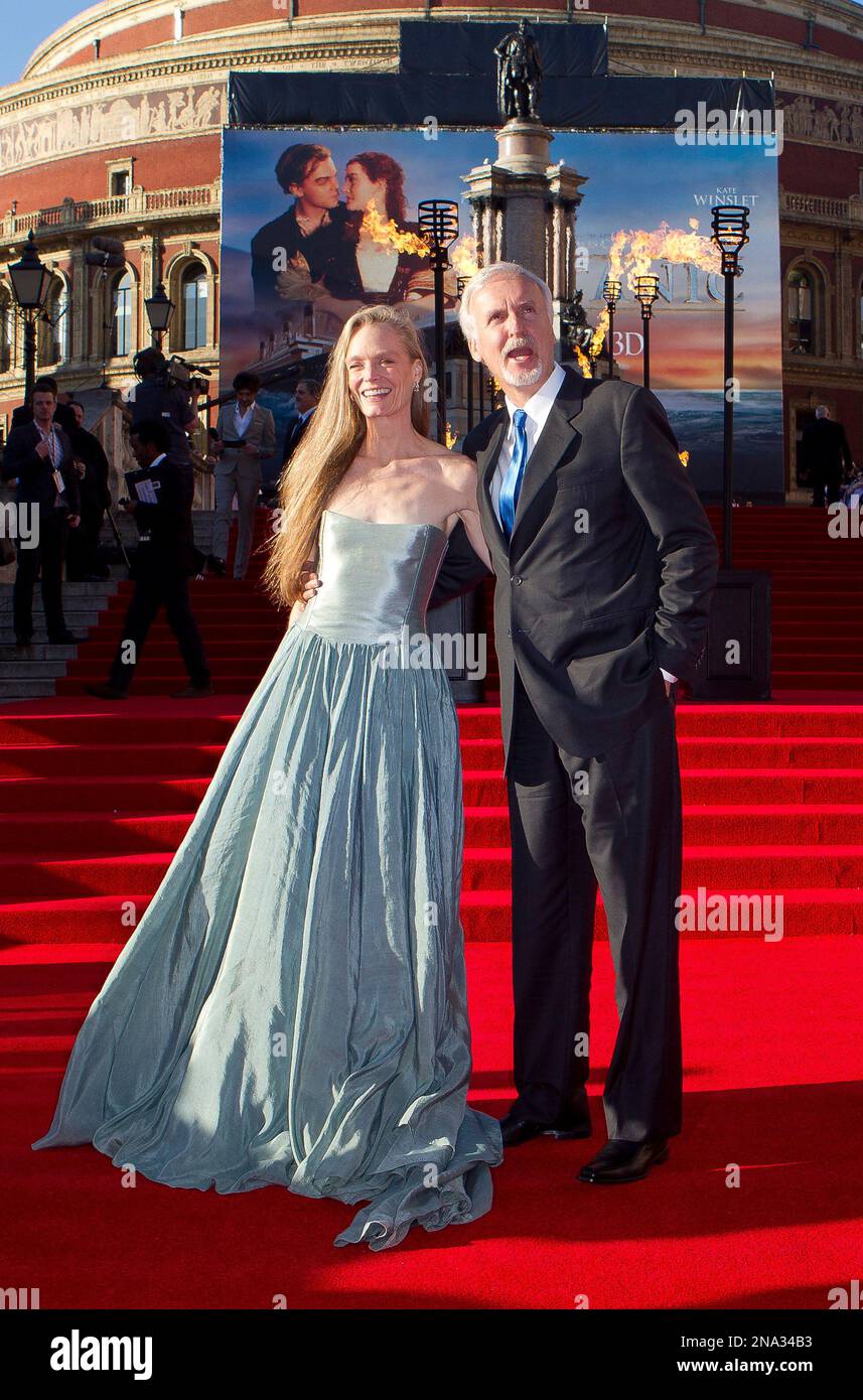 Director James Cameron, right, and his wife actress Suzy Amis Cameron ...