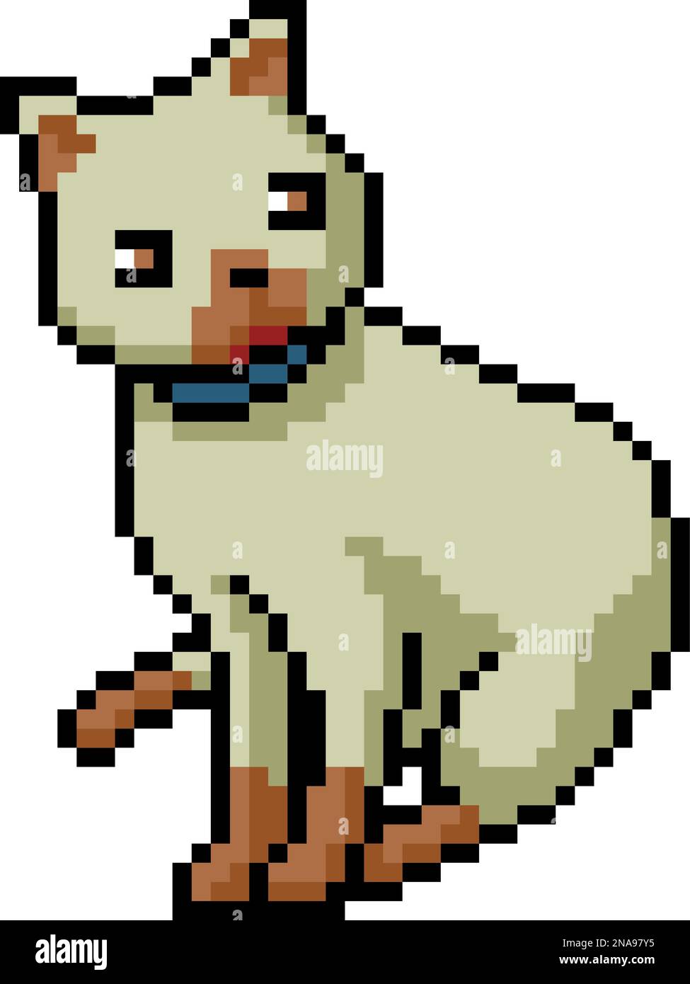 Gatto pixel art Immagini Vettoriali Stock - Alamy