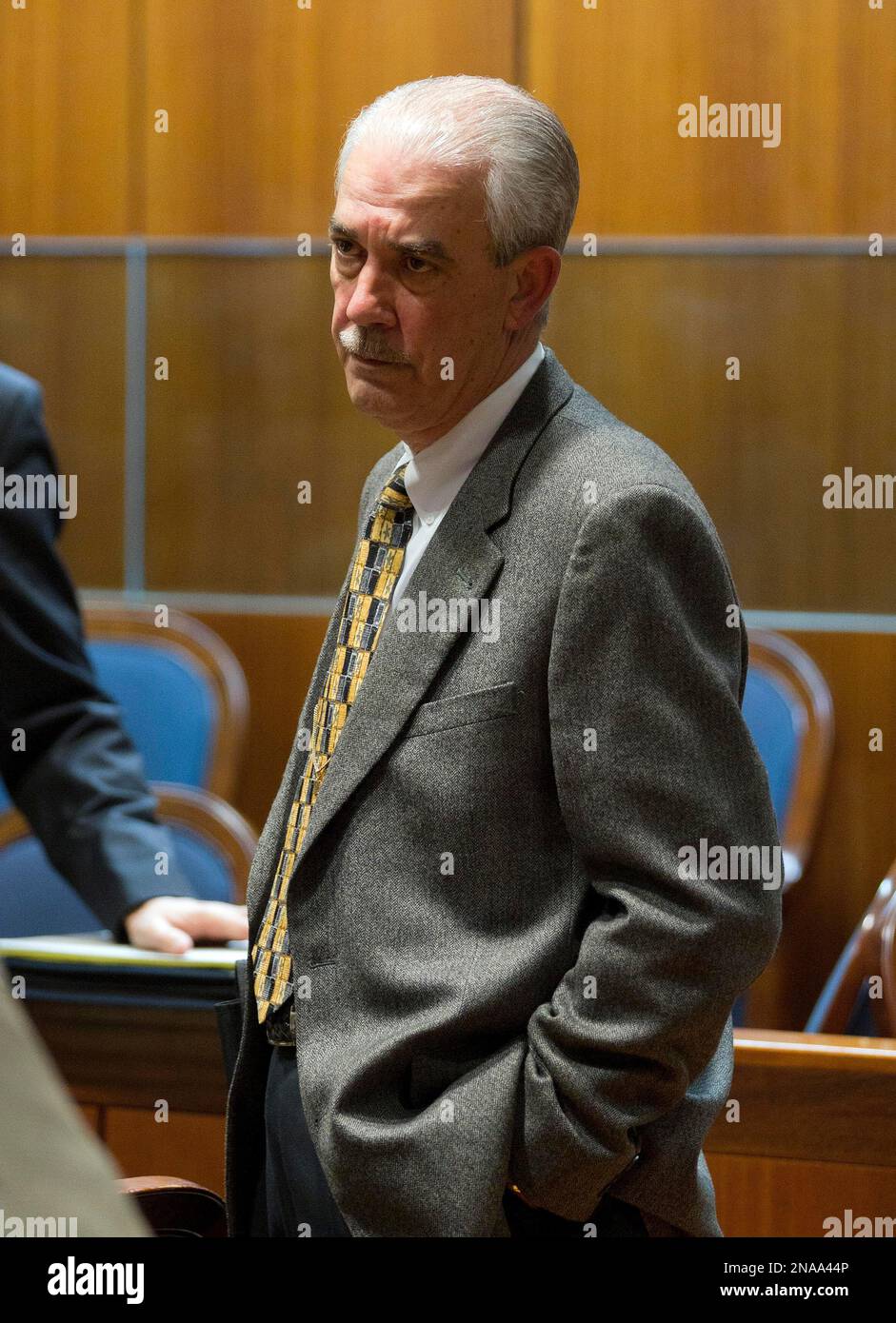 Tommy Thomas, father of Tina Thomas Watson, is pictured during a break ...