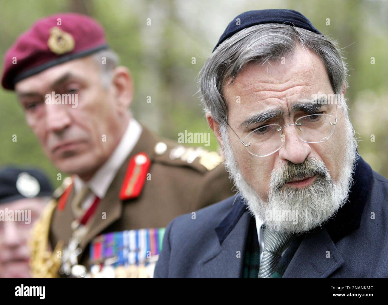 General Sir Michael Jackson, Chief of the Generall Staff, left, listens ...
