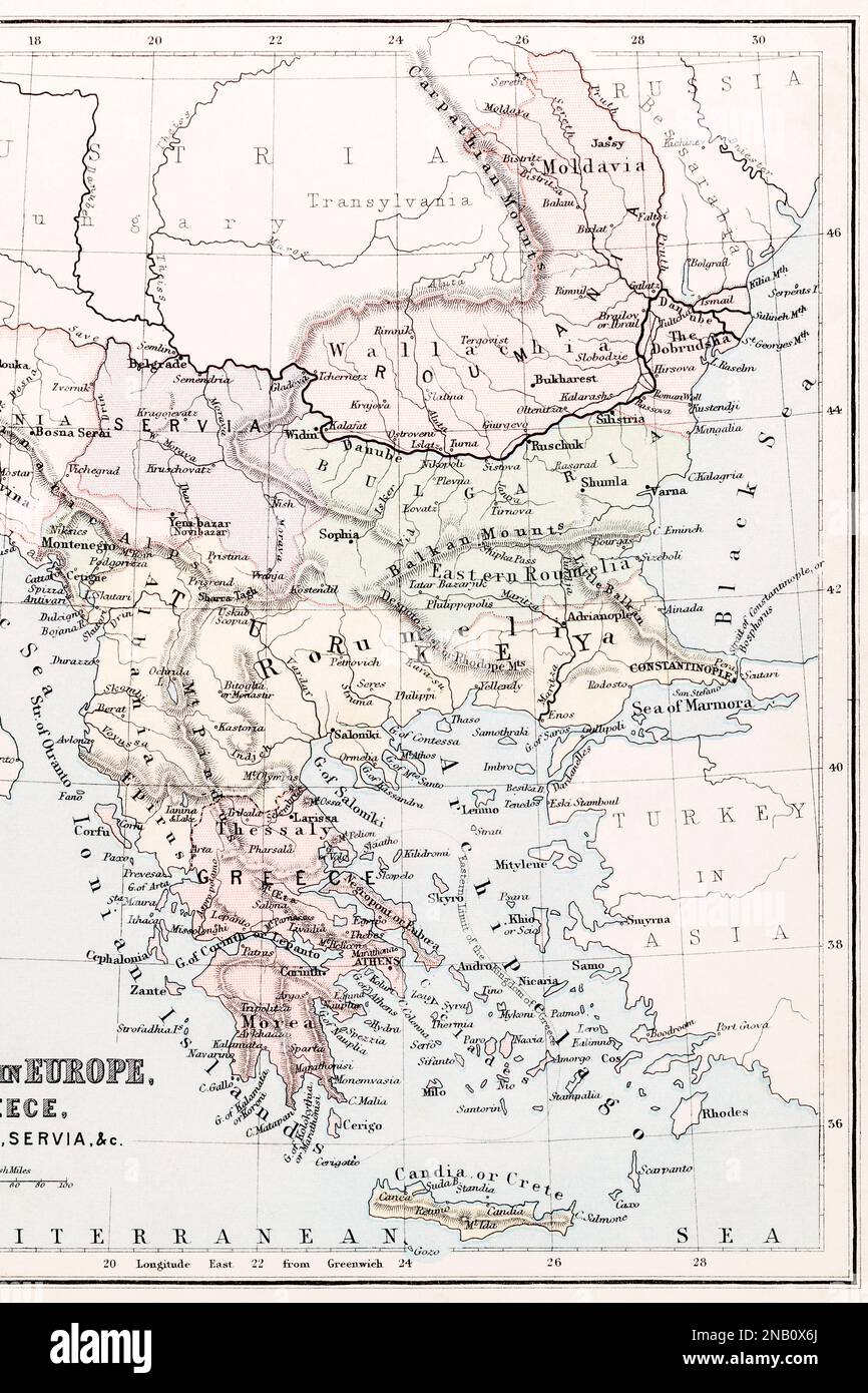 Mappa storica della valacchia immagini e fotografie stock ad alta ...
