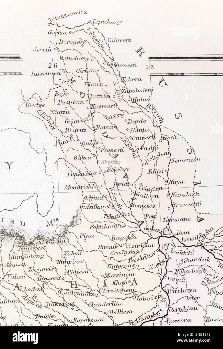 Mappa storica della valacchia immagini e fotografie stock ad alta ...